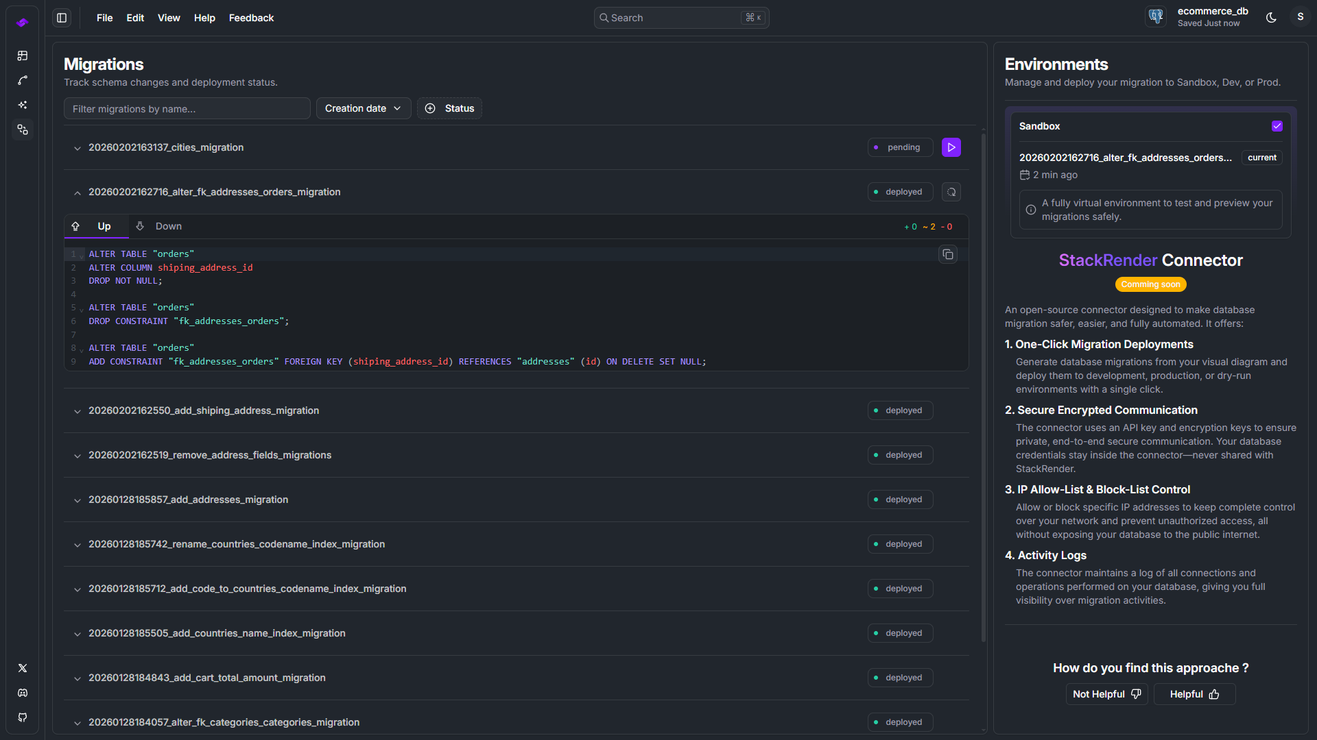 StackRender – Visual-First Database Migration Tool